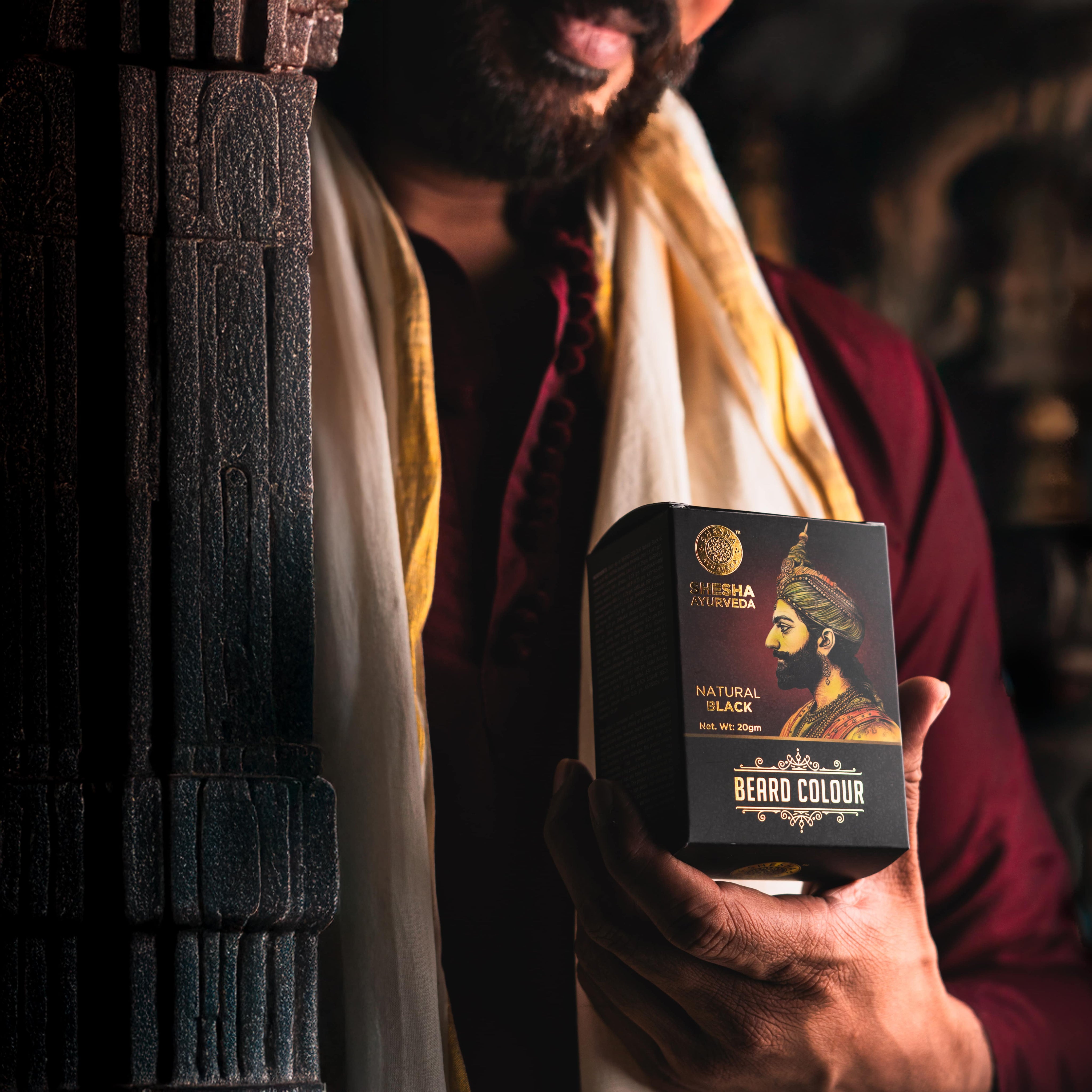 Beard Colour – Natural Black 20G – Shesha Ayurveda